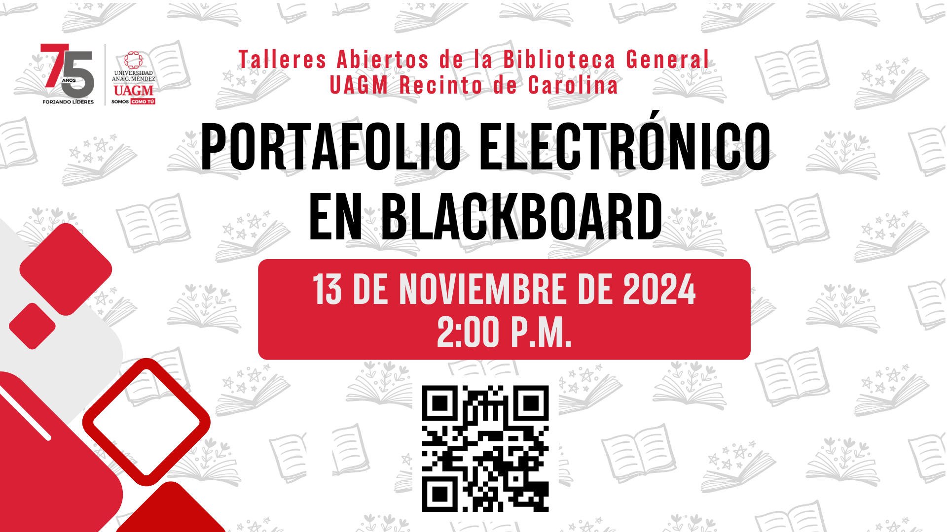Taller sobre Portafolio Electronico en Blackboard Biblioteca UAGM